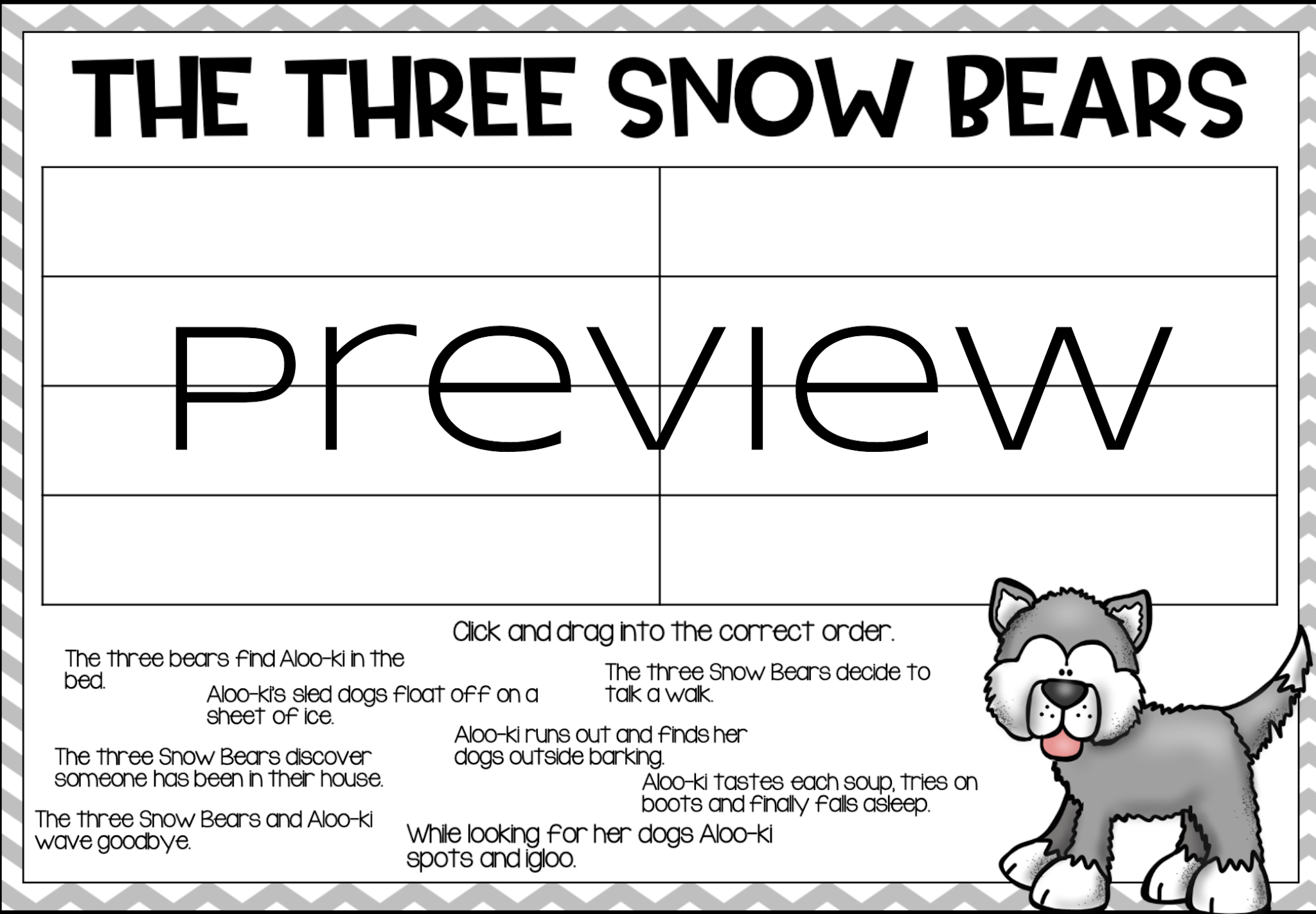1st Grade Hip Hip Hooray!: The Three Snow Bears by Jan Brett