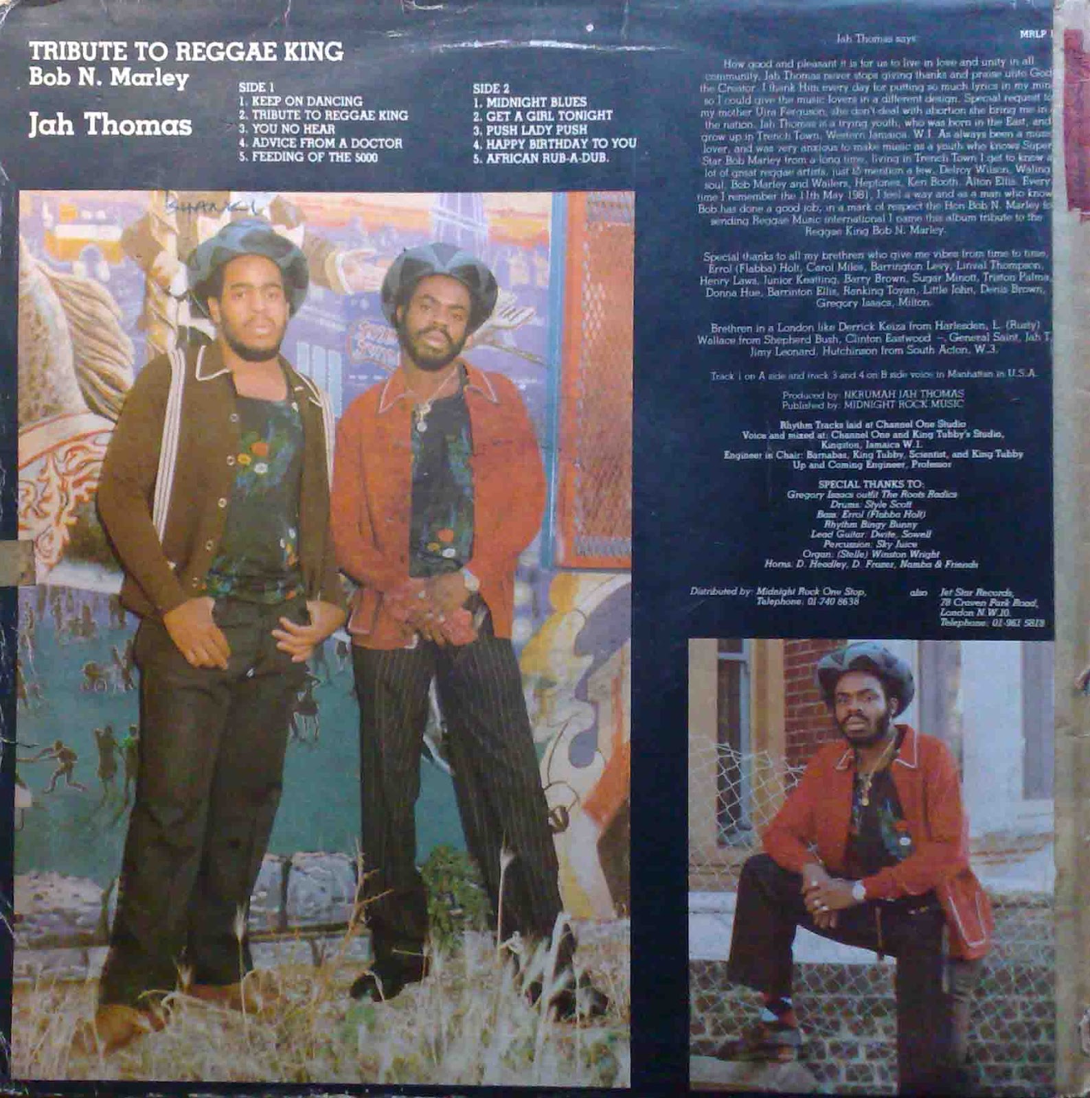 Blackman's Foundation: Jah Thomas - 1981 - Tribute To Reggae King Bob N ...