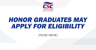 Honor Graduates may Apply for Eligibility - Teachers Click