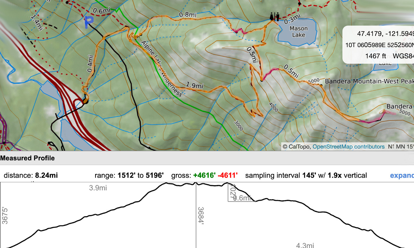Another day: 2020.7.11. Bandera Mt - Mason Creek loop