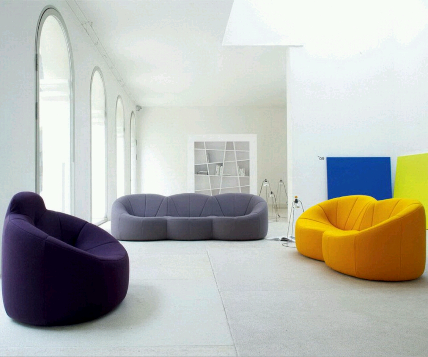 Kitchen Design: Modern beautiful colourful sofa designs.