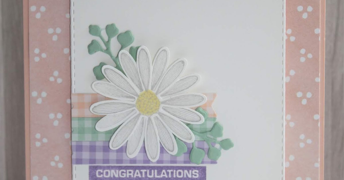 Jennie M's Stampin Spot: Spring Congratulations Card for Two Challenges
