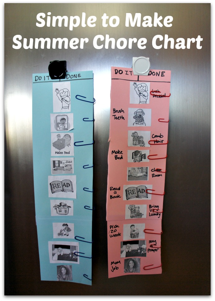 Simple Summer Chore Chart - 365 Days of Slow Cooking and Pressure Cooking