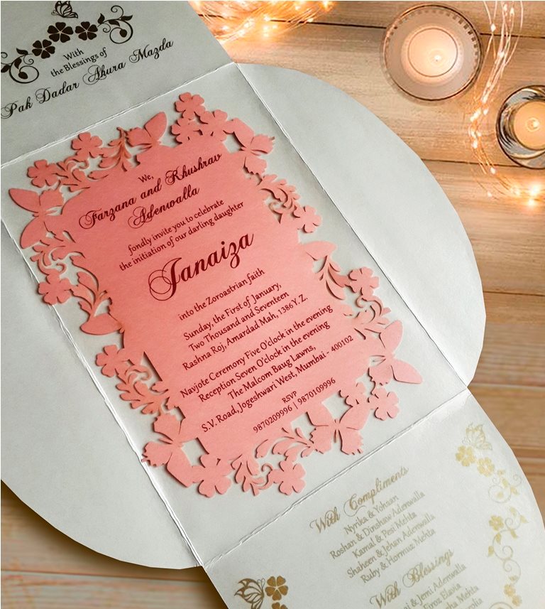 ZINIA JC : Navjote Invitation Card Designs By Zinia JC For The Parsi ...