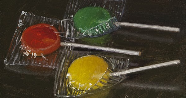 Wang Fine Art: lollipop candy still life food painting original daily ...