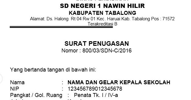 Contoh SK Operator Penugasan Verval PTK Dan NUPTK SDM PDSPK - Berbagi ...