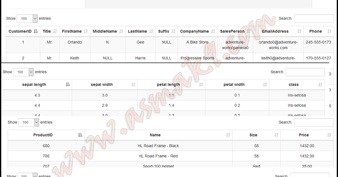 ASP.NET MVC: Jquery Ajax Datatables with Dynamic Columns - Asma's Blog