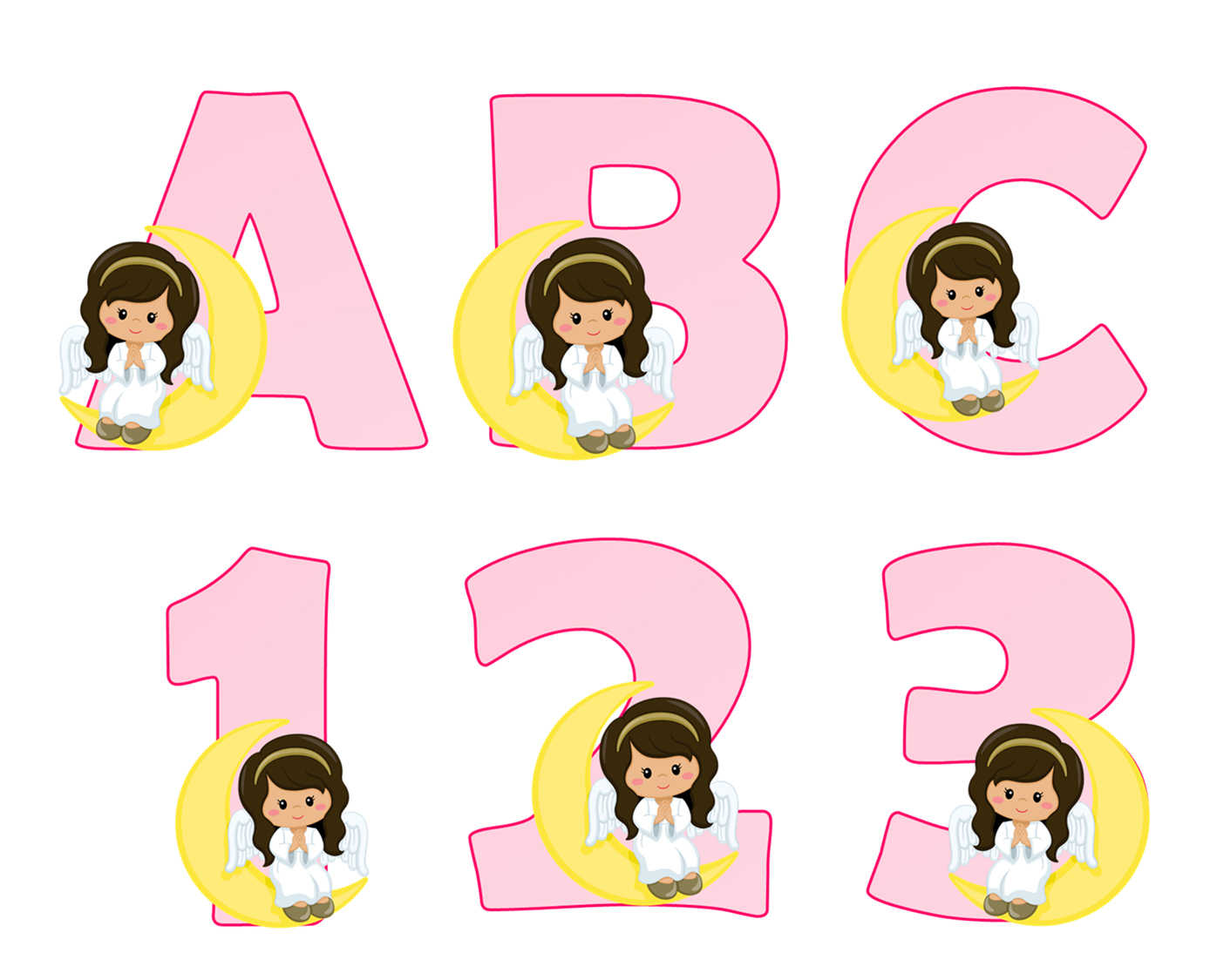 Kits imprimibles gratis : Abecedario Angelita