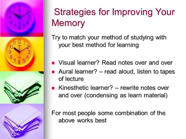 Tips on how to improve retentive memory
