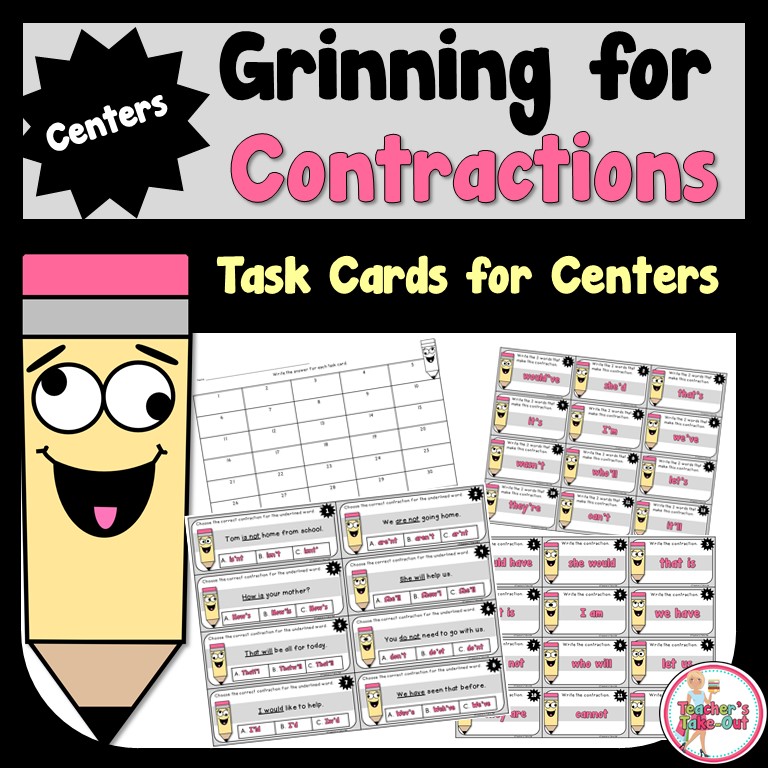 Contractions Bingo Game Freebie! | Teacher's Take-Out