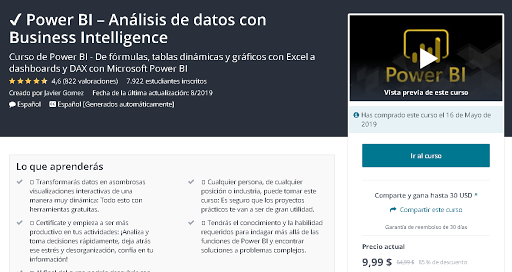 Curso Power BI – Análisis de Datos y Business Intelligence