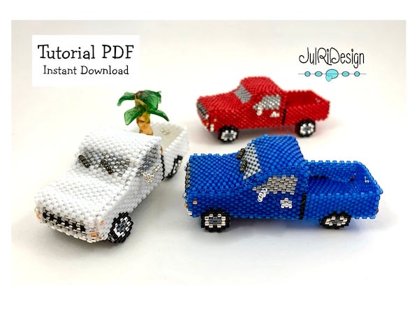 Beaded Miniature Vehicle Tutorials by JulRiDesign / The Beading Gem