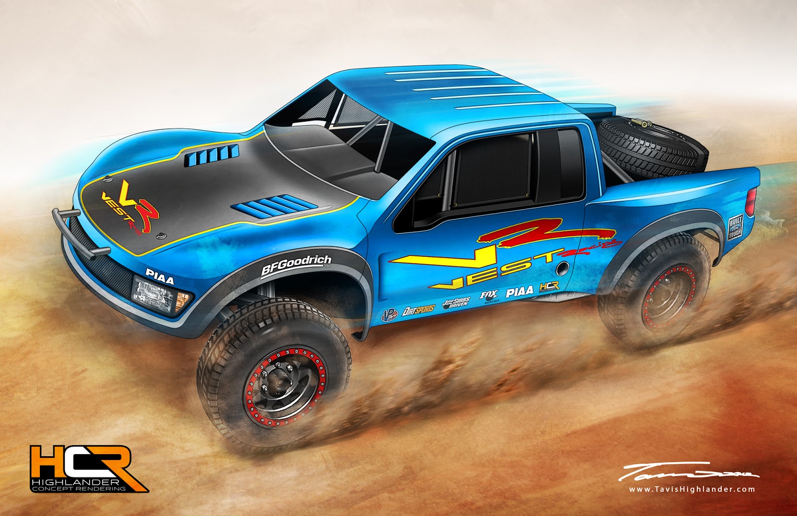 Highlander Concept Rendering: Vest Racing's New F-150 Raptor Trophy Truck
