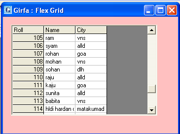 Girfa : Student Help: MSFlex Grid Operation in VB6.0