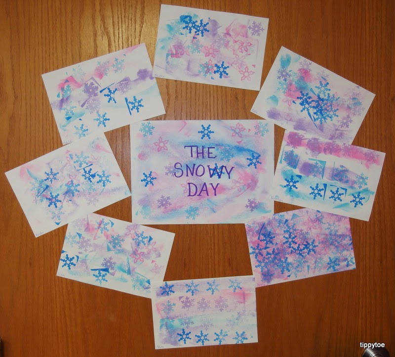 Tippytoe Crafts: Snowy Day Art