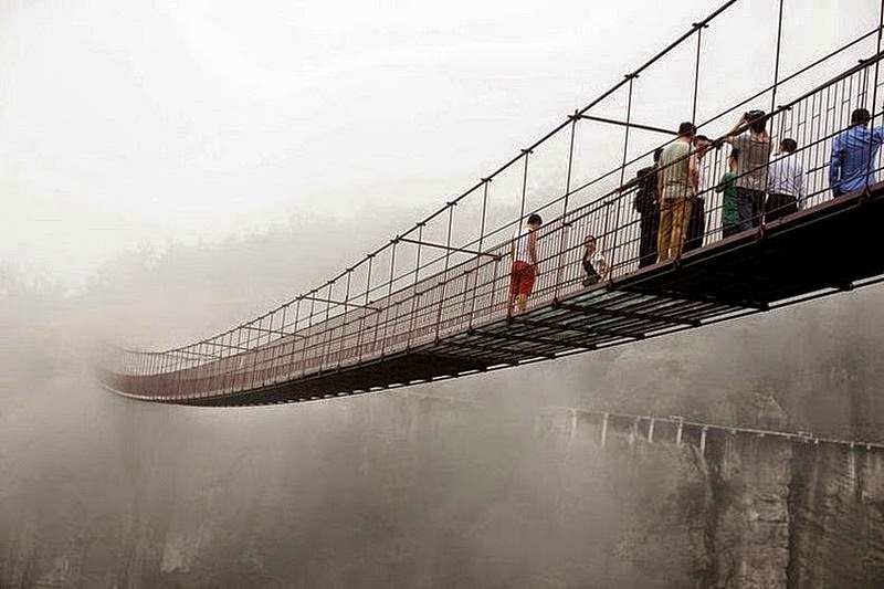Glass-Bottomed Bridge in China