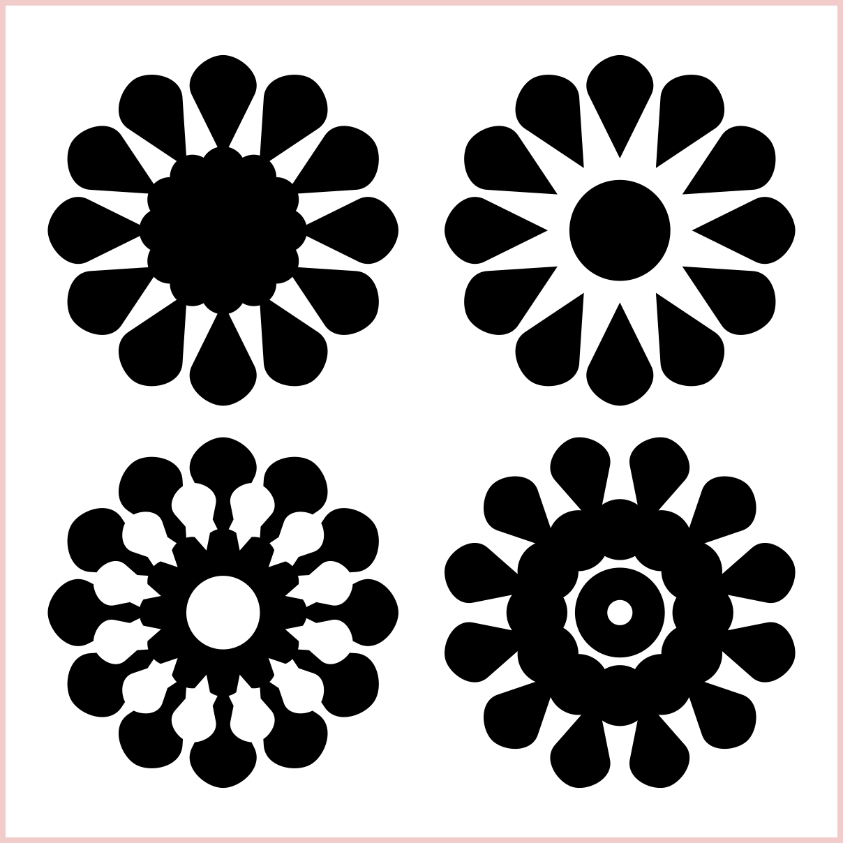 Freebie: SVG and PNG flower shapes and ideas how to use them