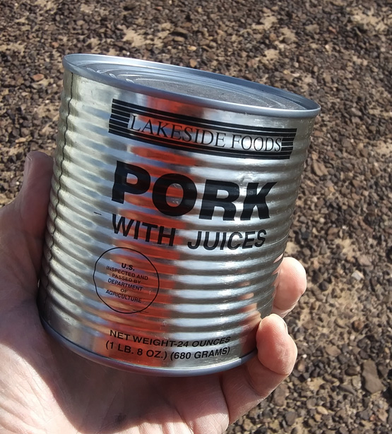Rolling Steel Tent: Adventures in cheap packaged foods: generic canned pork