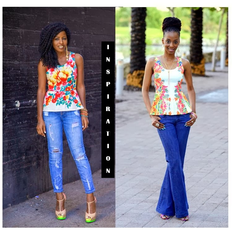 INSPIRED STYLE: Flared and floral ~ SHADES N STYLES