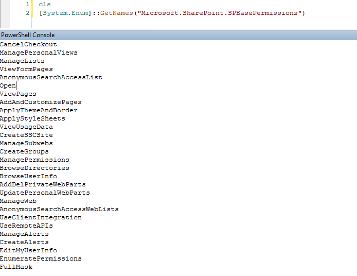 Sharepoint Add Custom Permission Levels Using Powershell 3543