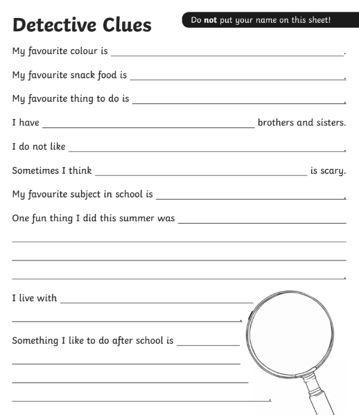 OUR ENGLISH CLASS: Detective clues