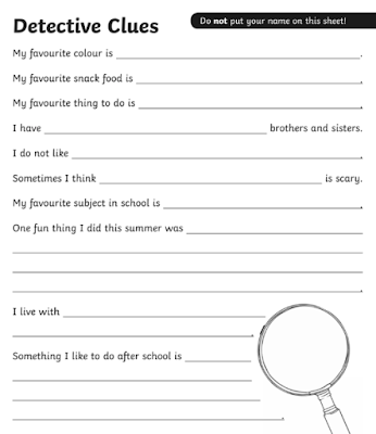 OUR ENGLISH CLASS: Detective clues