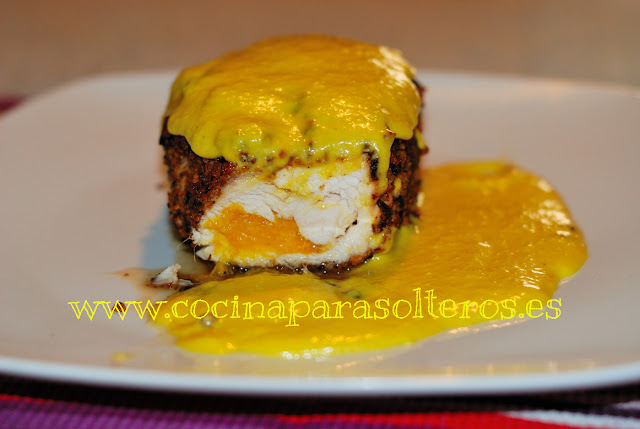 Pechuga de pollo rellena de mango | COCINA PARA SOLTEROS