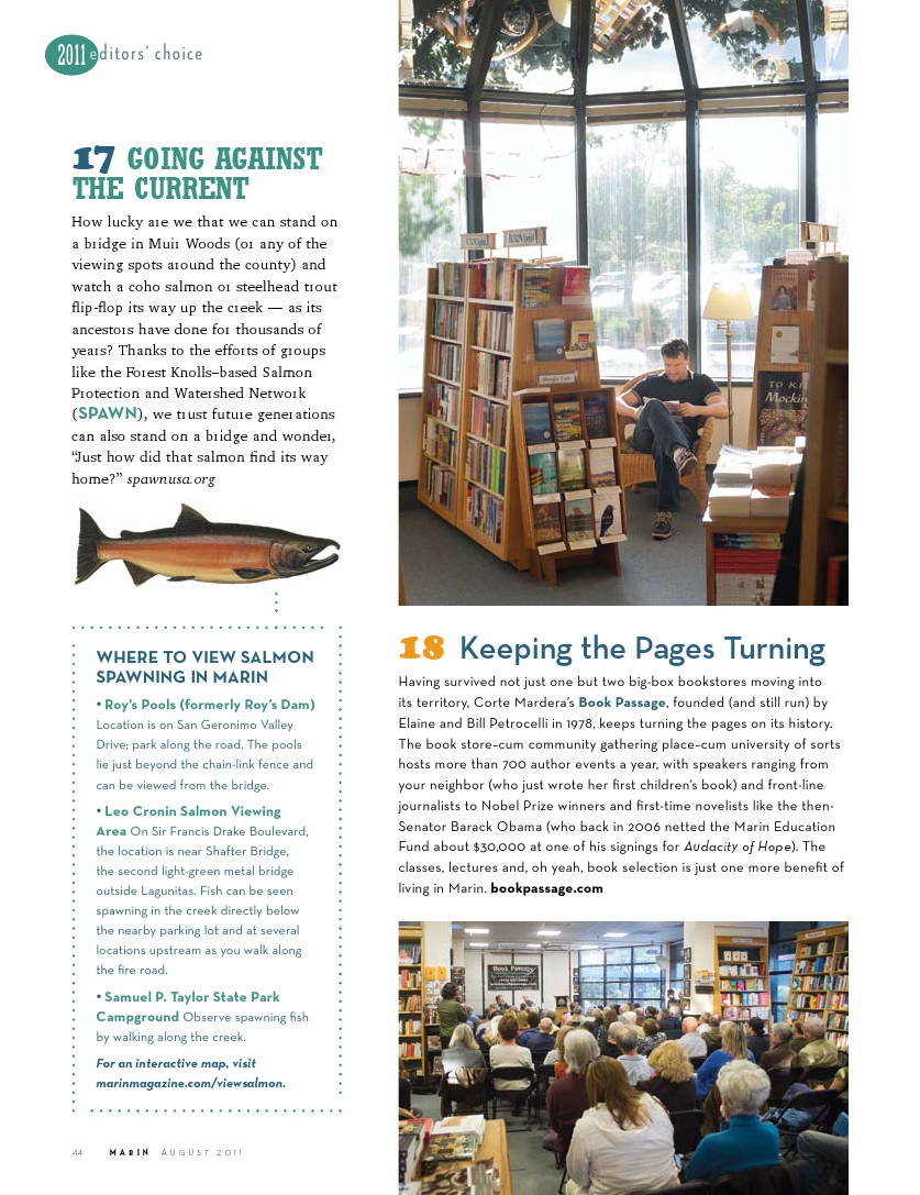 Book(ed) Passage: Book Passage in Marin Magazine