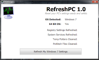 infoFUTIL: RefreshPC - Retorne seu Windows ao Original
