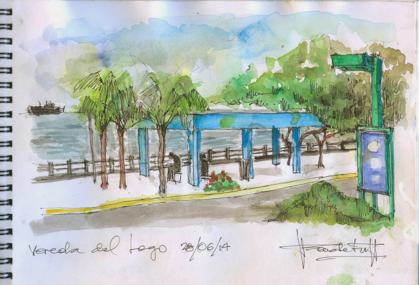 Urban Sketchers Maracaibo: Vereda del Lago