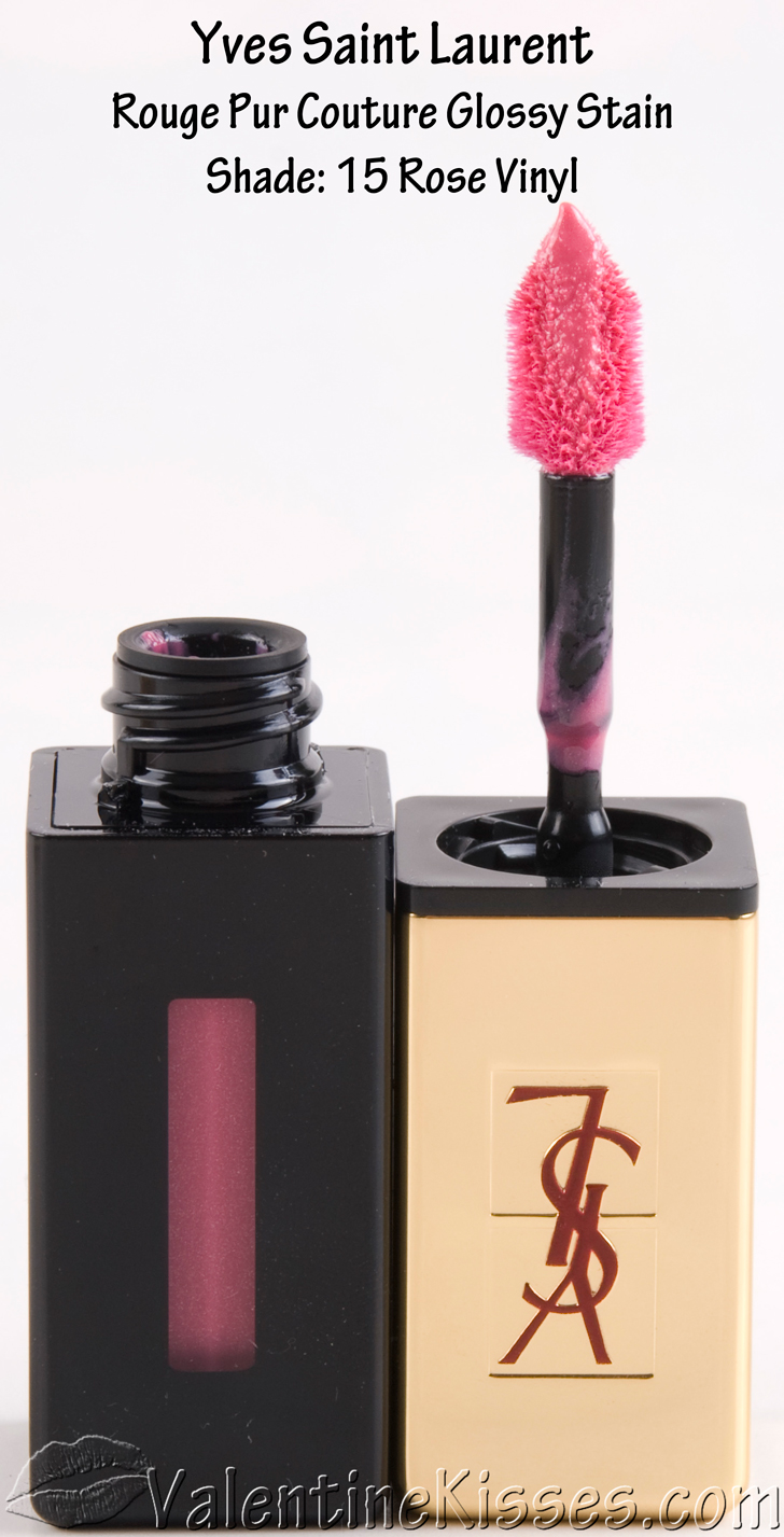 Valentine Kisses: YSL Glossy Stain in #15 Rose Vinyl - swatches, pics ...