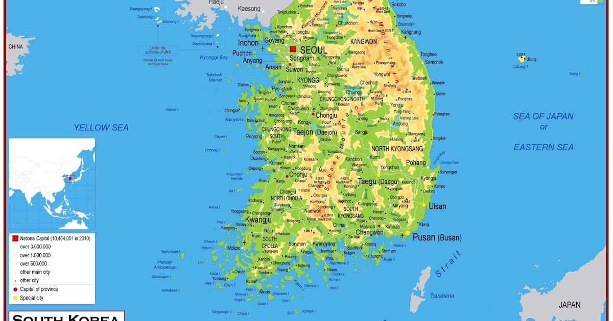 Republic of Korea Map (South Korea)