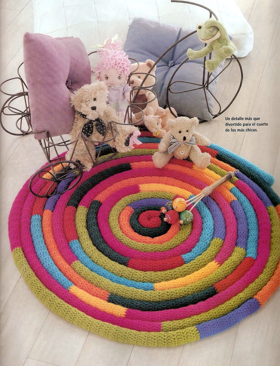 Alfombra tejida en Crochet | Manos de Tete