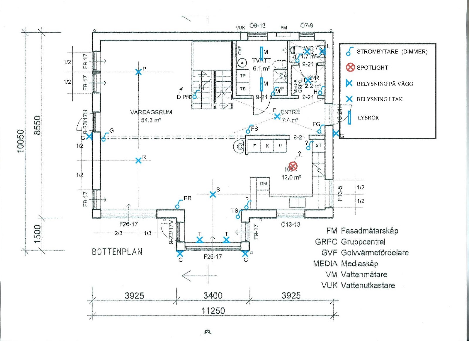 Villa Linderholm: Eldragning och belysning