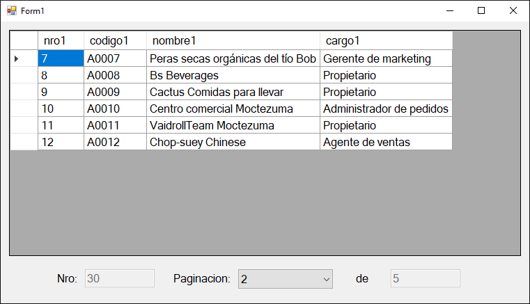 VaidrollTeam: PAGINACIÓN EN UN DATAGRIDVIEW EN C# VISUAL STUDIO 2019