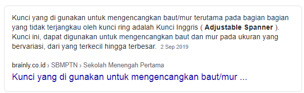 Kunci yang digunakan untuk mengencangkan baut/mur terutama pada bagian ... Kunci yang digunakan untuk mengencangkan baut/mur terutama pada bagian ...