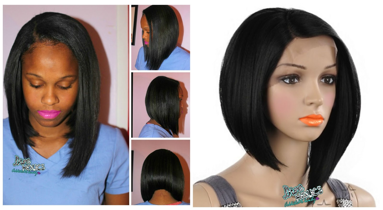 Divaholics Addicted to Beauty Wigs: Glorious Asymmetrical Lace Front Bob