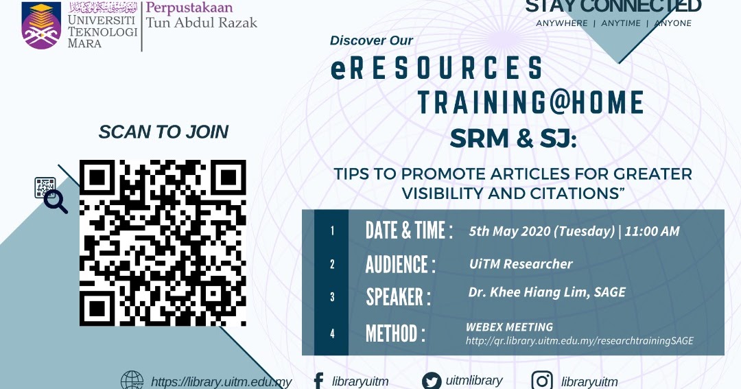 Webinar Training with Researcher UiTM, SRM & SJ, - Perpustakaan UiTM