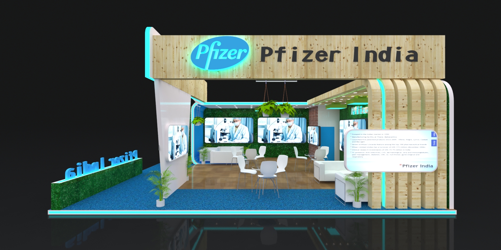 PFIZER BOOTH DESIGN BY SALMAN