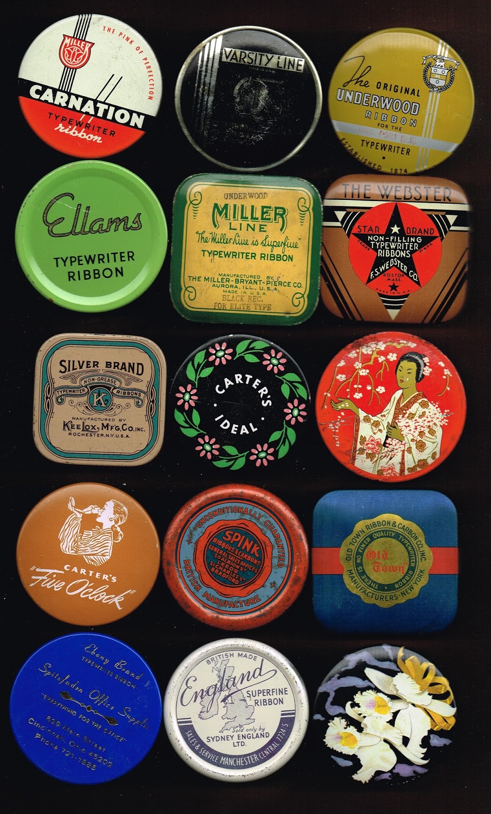 oz.Typewriter: Typewriter Ribbon Tins and Packets