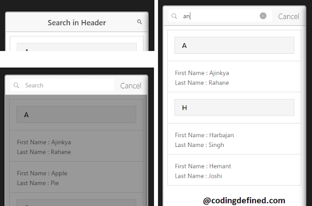 Adding Search Bar in the Header of Ionic App - Coding Defined