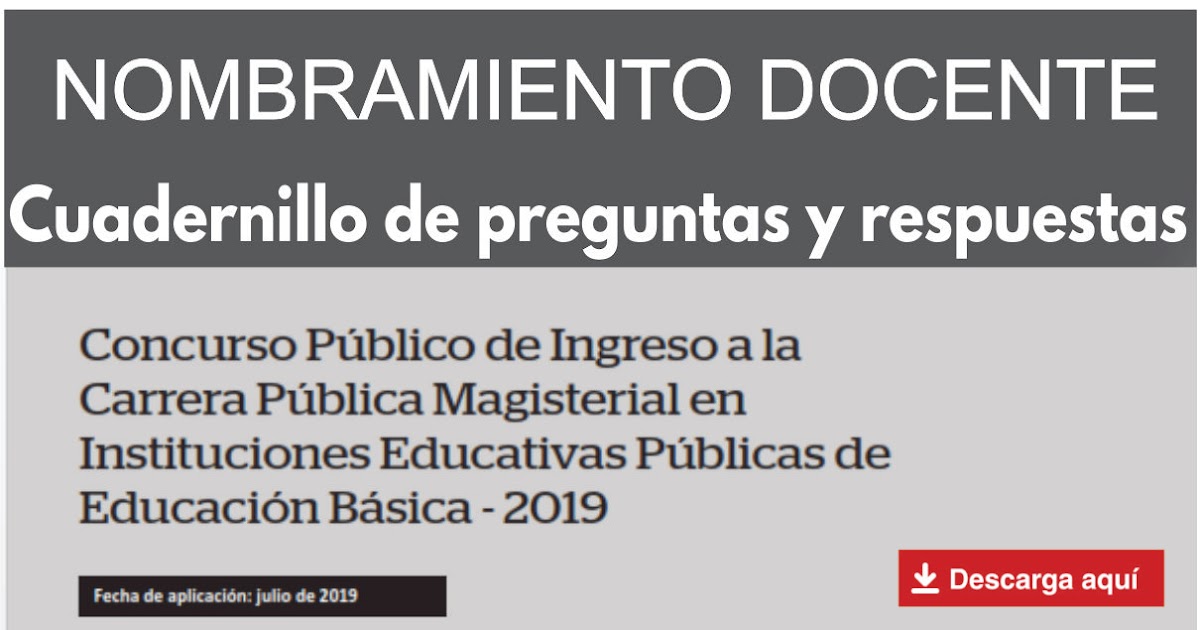 Cuadernillo de preguntas y respuestas del examen de nombramiento ... Cuadernillo de preguntas y respuestas del examen de nombramiento ...