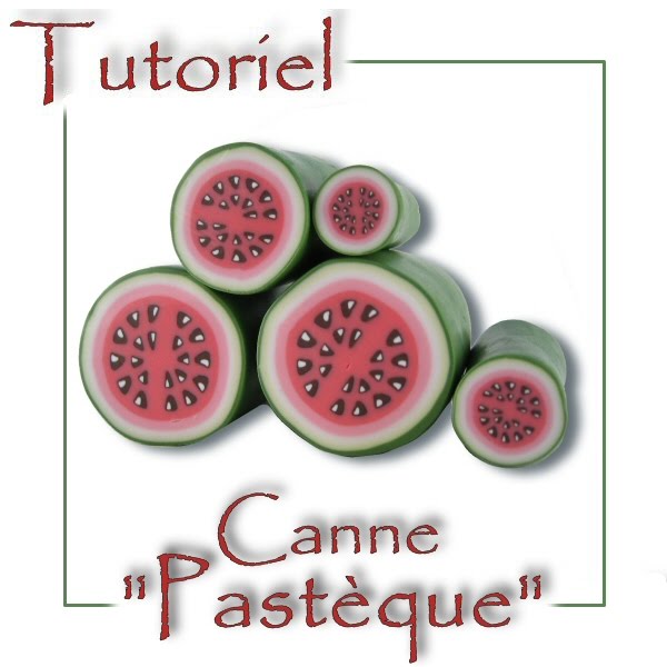 FREE Polymer Clay Tutorials : Watermelon Cane - Cristalline.blogspot.com