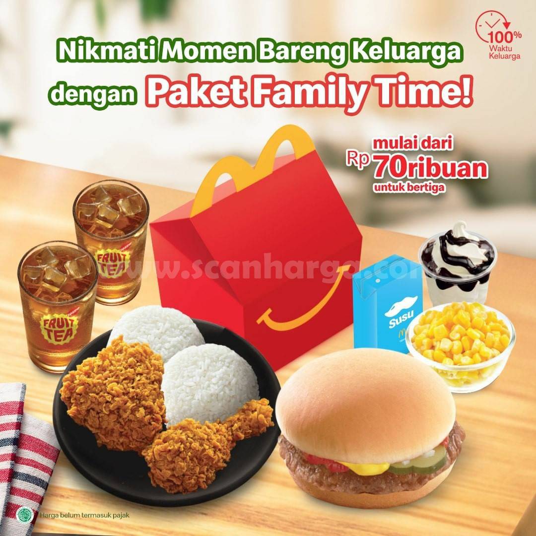 McDonalds Promo Paket Family Time - Harga mulai Rp. 70ribuan untuk ...