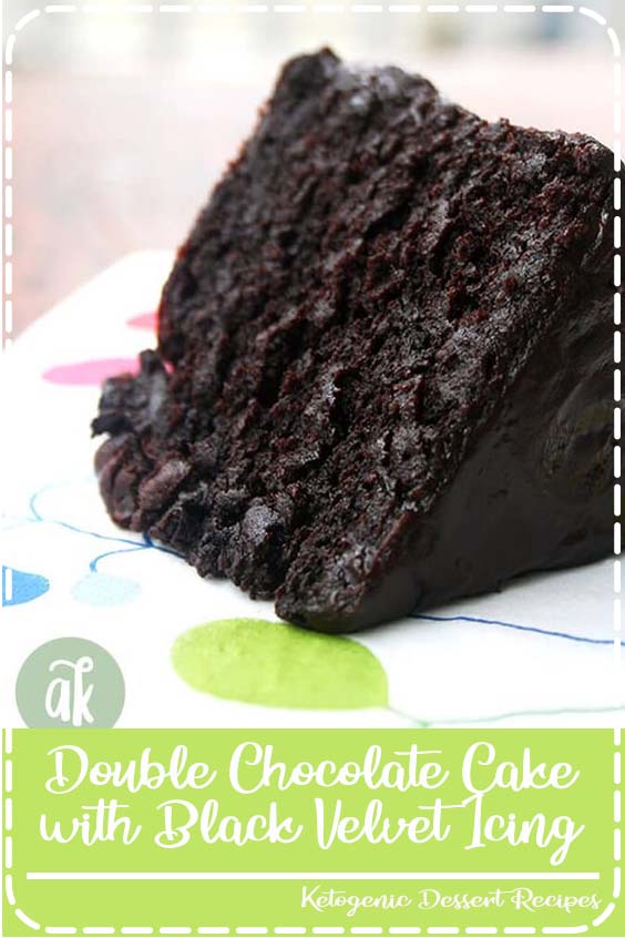 Double Chocolate Cake with Black Velvet Icing - Super Yummy Dessert