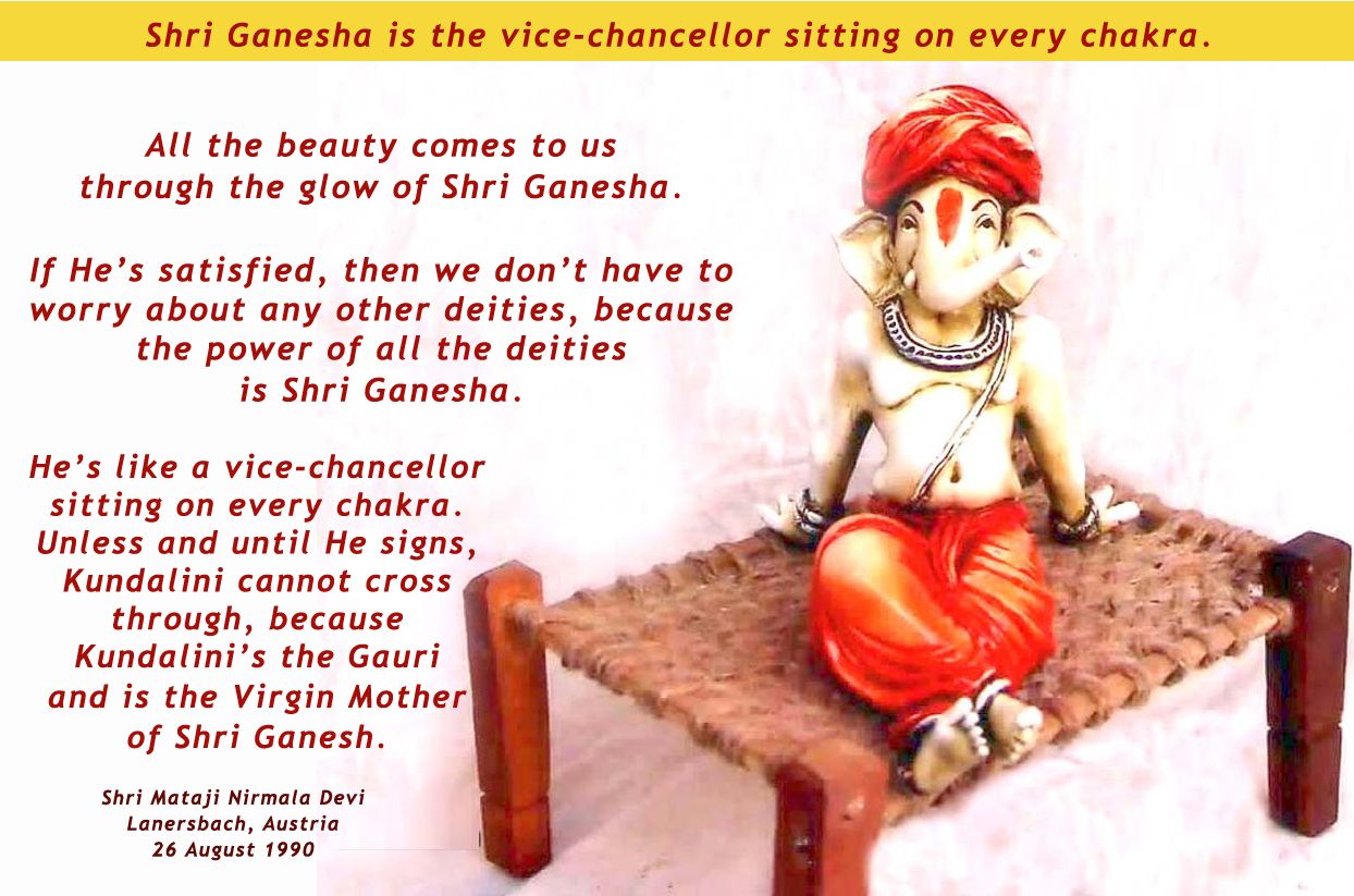 The creation of Shri Ganesha - Deity of the Mooladhara Chakra