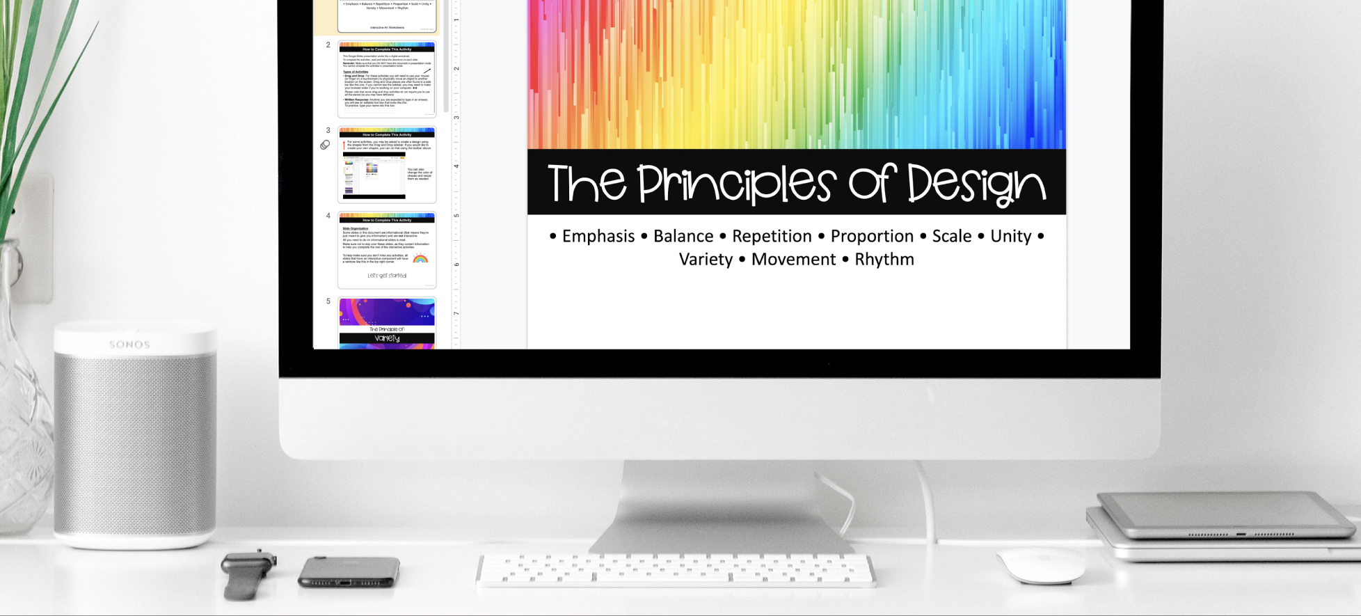 Principles of Design Interactive Worksheets for Distance Learning | Art ...