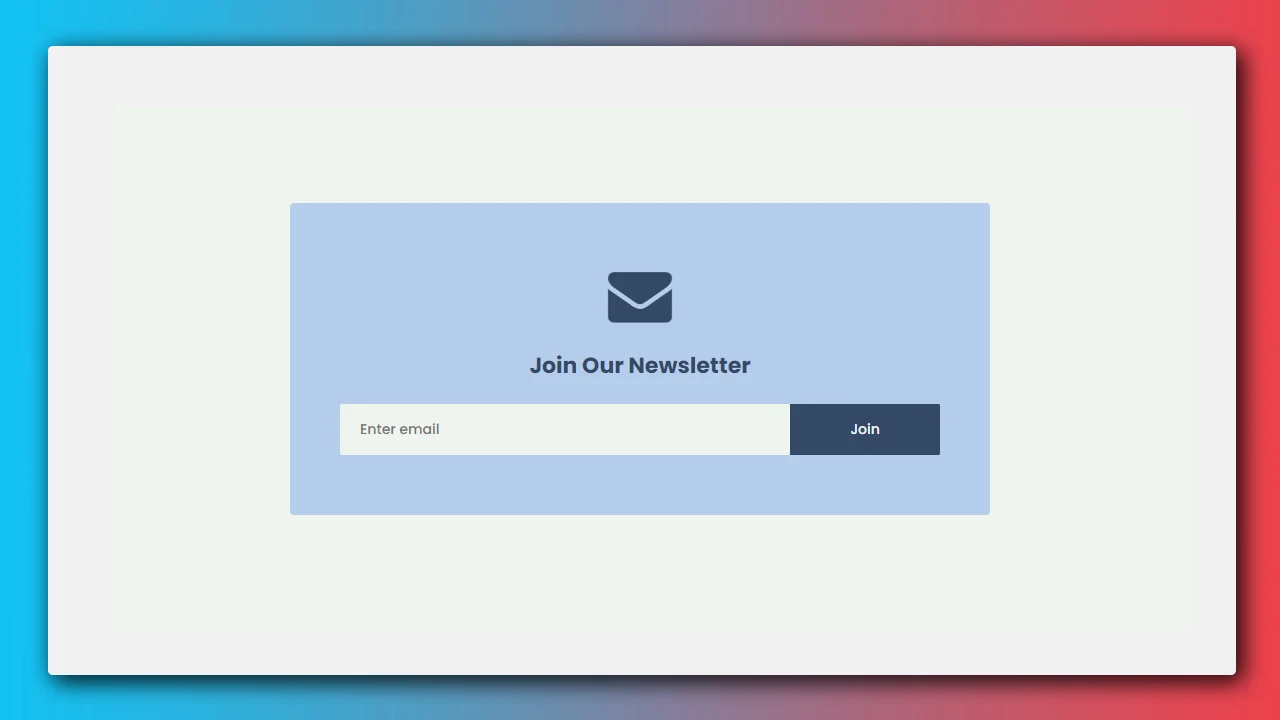 Responsive Newsletter Subscription Form Design | HTML And CSS | RUSTCODE