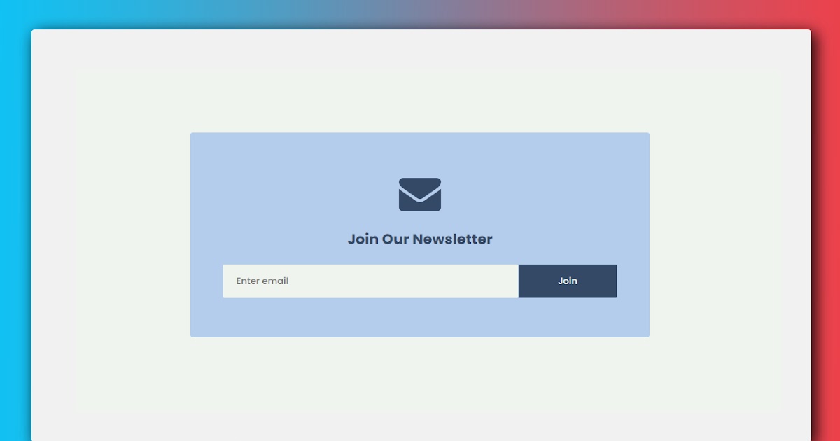 Responsive Newsletter Subscription Form Design | HTML And CSS | RUSTCODE