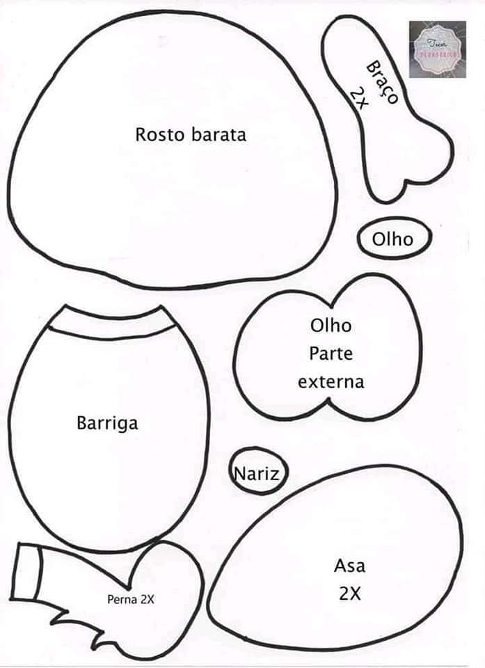 Molde formiguinha de EVA grátis para imprimir - Ver e Fazer